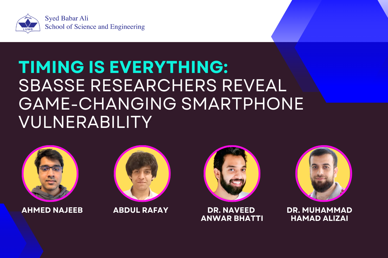 Timing Is Everything: SBASSE Researchers Reveal Game-Changing Smartphone Vulnerability | SBASSE